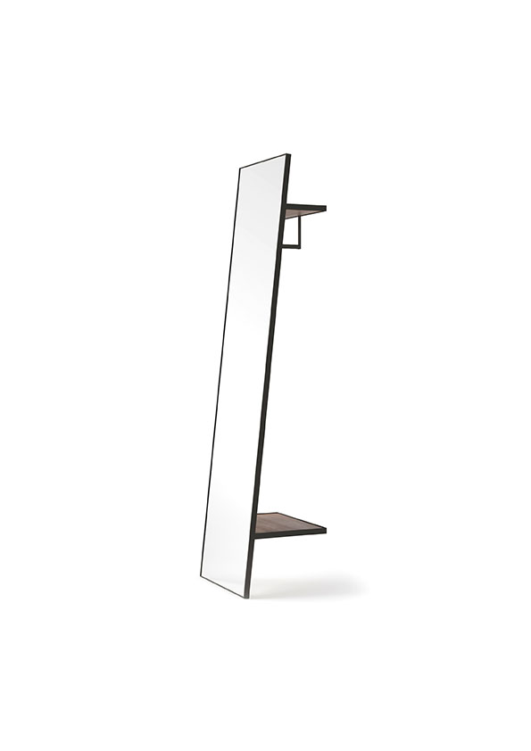 Haiku - Designer Mirror with Coat Rail | Alf DaFrè